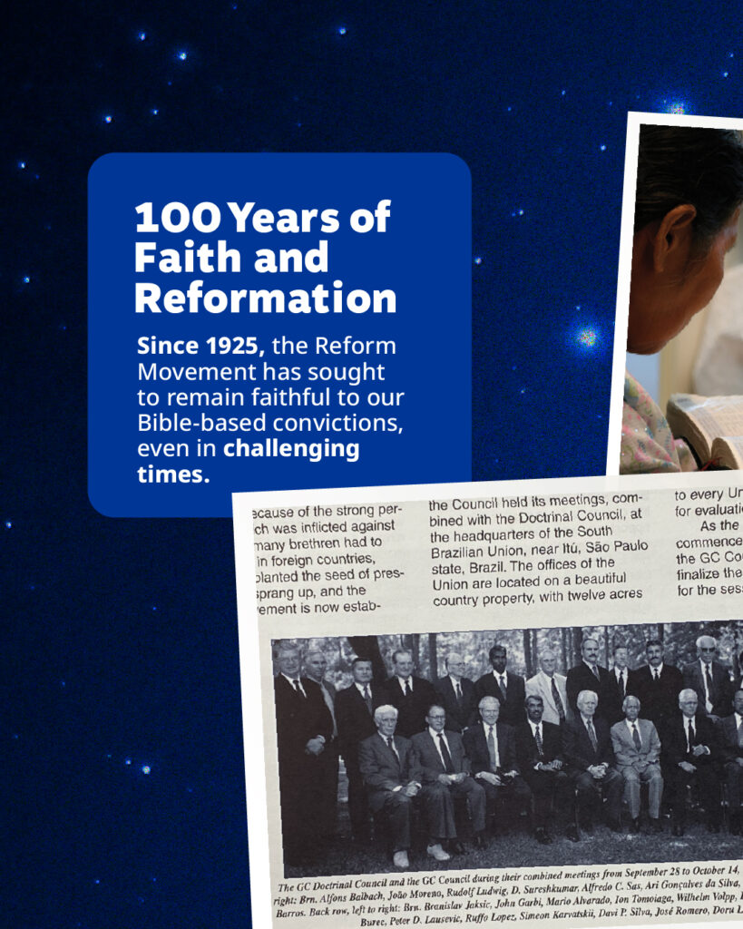 SDA Reform Movement Centennial 1925 to 2025 - Seventh Day Adventist ...